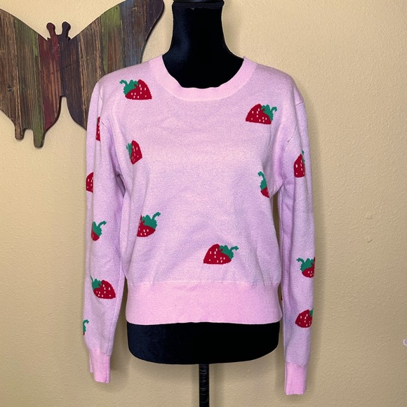 Papaya | Sweaters | Papaya Strawberry Sweater So Cute Soft | Poshmark